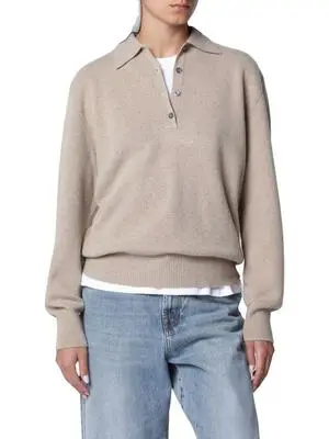 RÓHE Wool And Cashmere Blend Knit Polo With Dropped Shoulders