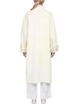 DARKPARK Alba Buckled-cuff High-neck Oversize Coat Neutrals