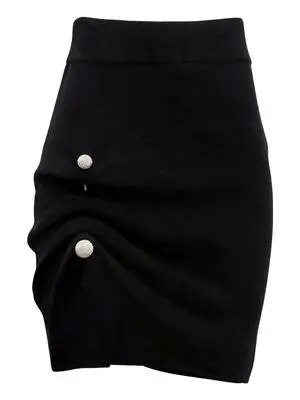 Giuseppe Di Morabito Crystal-embellished Draped Skirt Black