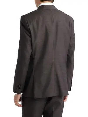 BOSS Huge Virgin Wool Suit Jacket Medium Brown