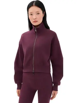 Beyond Yoga Double Zip Cropped Jacket Cabernet