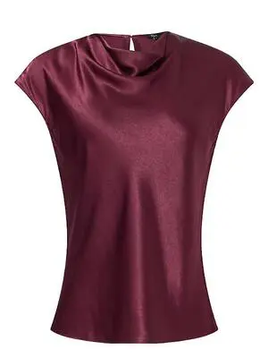 RAILS Loretta Cowl-neck Satin Top S