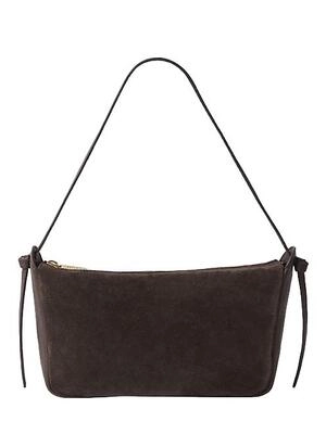 Whistles Knot Suede Shoulder Bag 1 Size Chocolate