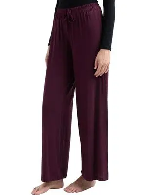 SKIMS Wide-leg Stretch Modal Pants Currant