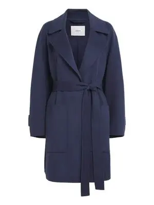 JOSEPH Wool-silk Frankie Overcoat Blue