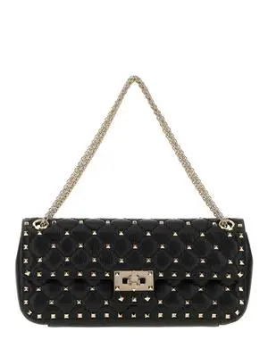 VALENTINO Valentino Garavani Rockstud Spike Mini Shoulder Bag In Leather, 26.5 Cm X 12 Cm X 4.5 Cm