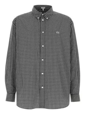 Loewe Loewe Embroidered Checked Poplin Shirt For Men Checked