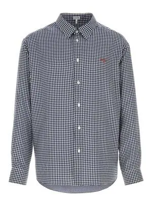 Loewe Loewe Embroidered Silk Shirt Checked