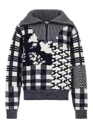 LOEWE Loewe Embroidered Wool-Blend Knit Sweater