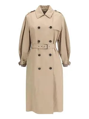 BRUNELLO CUCINELLI Double-breasted Belted Trench Coat