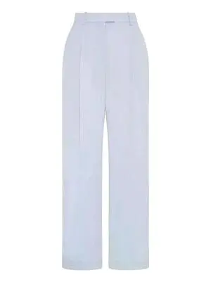 ANOTHER TOMORROW Pleated Tailored Trousers