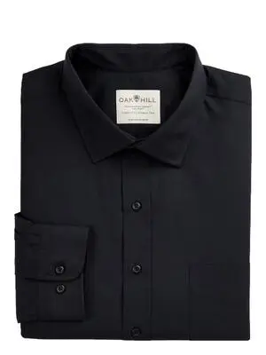 OAK HILL BY DXL Big & Tall Broadcloth Dress Shirt V2 Black