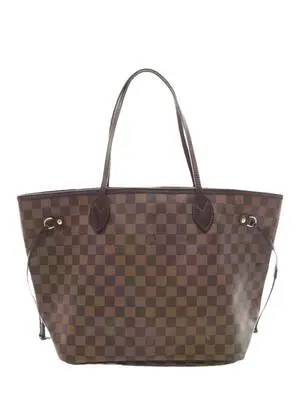 LOUIS VUITTON 2008 Mm Neverfull Damier Ebene Tote Bag - Brown