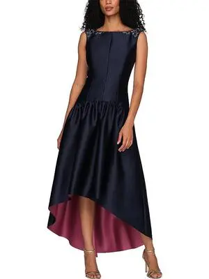 KAY UNGER Katrina Hi-low Cocktail Dress - Midnight Multi