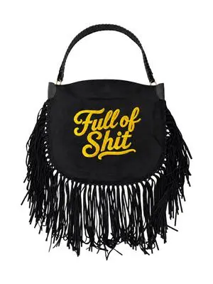 LILLY LOVES Full Of Shit Suede Bag