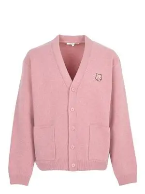 Maison Kitsuné Button-up Cardigan Pink