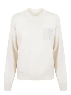 Peserico Beaded Sweater White
