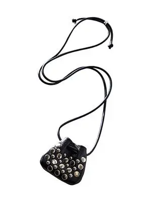 FREE PEOPLE Solenne Studded Leather Pouch