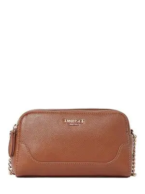 TWINSET Mini Camera Cross-body Bag With Adjustable Strap And Metal Logo Camel