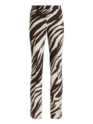 CHIARA BONI LA PETITE ROBE Maren Zebra-striped Jersey Straight Pants