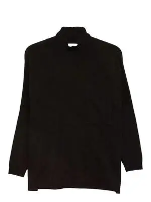 VANISE High-neck Chest-pocket Sweater Brown