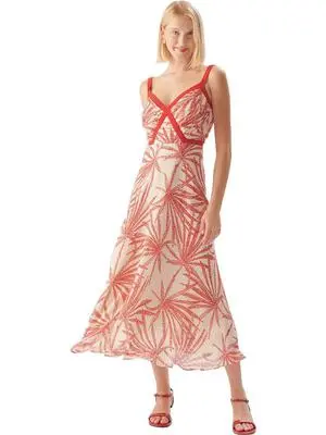 EXQUISE Rosemary Midi Dress - Red