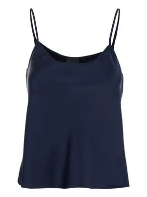 LEPLAIN Leplain Women Blue Top With Spaghetti Straps In Satin Woman