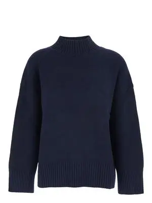 LEPLAIN Leplain Women Women Mock Neck Pullover 5Gg With High Collar And Long Sleeves In Blue Cashmere