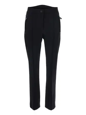 Moncler Moncler Grenoble Women Black Stretch Pants With Logo Patch On The Back In Tech Fabric Women Multicolor