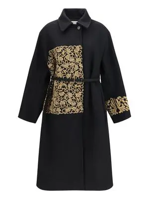 DRIES VAN NOTEN Dries Van Noten Women Alpaca And Wool Coat With Embroidery