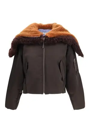 Loewe Technical Fabric Bomber - Brown