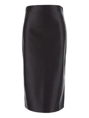 LEPLAIN Leplain Women Brown Skirt With Zip Closure At The Back In Ecoleather For Women