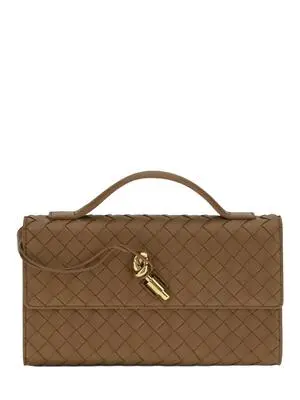 Bottega Veneta Bottega Veneta Women Andiamo 25 Top-Handle Clutch Brown