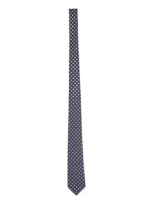 Saint Laurent Saint Laurent Men Cravatta In Jacquard Di Seta Blue