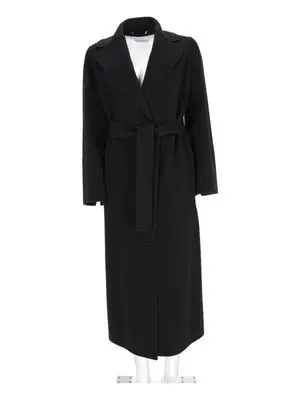 Max Mara S Max Mara Women Cappotto A Vestaglia In Drap Di Lana Black