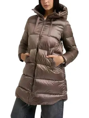 BOMBOOGIE Geneva Hooded Coat Brown