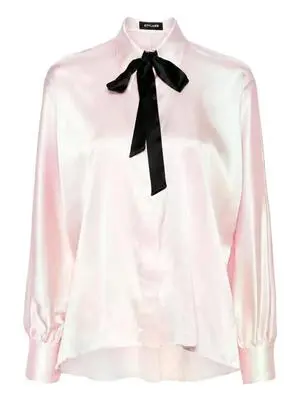 STYLAND Pussy-bow Kimono-sleeve Shirt