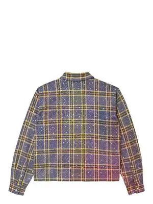 VALE FOREVER Crystal-embellished Checked Shirt