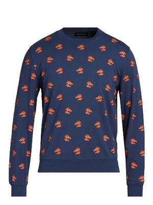 KRIS VAN ASSCHE Man Sweatshirt Navy Size S Cotton