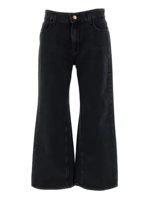 3X1 JEANS AIME CROPPED WIDE-LEG JEANS