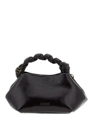 GANNI BORSA A MANO SMALL BOU LUCIDA Marrone