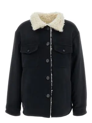 META CAMPANIA COLLECTIVE OVERSHIRT REVERSIBILE JULIUS IN CASHMERE E SHEARLING
