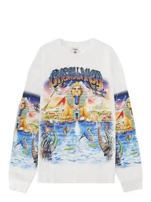 Casablanca Casablanca Men T-Shirt Con Stampa Egypt White