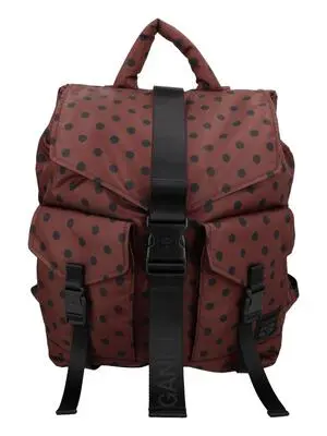 GANNI Zaino Re-tech Printed - Brown