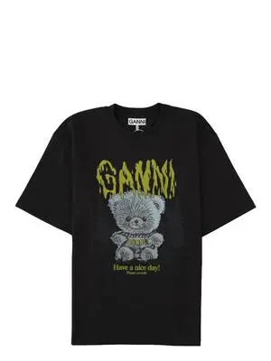 GANNI Ganni Women T-Shirt Con Stampa Black