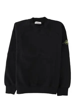 Stone Island Stone Island Men Felpa Con Patch Logo Black