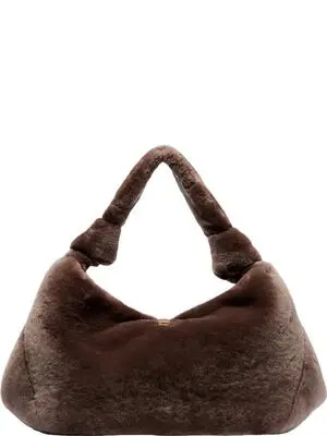 Gabriela Hearst Antonia Small Shearling Shoulder Bag - Brown
