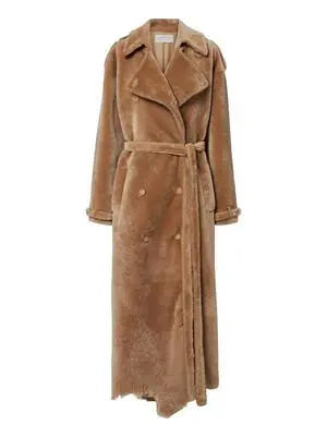 GABRIELA HEARST Tellus Double-breasted Shearling Coat