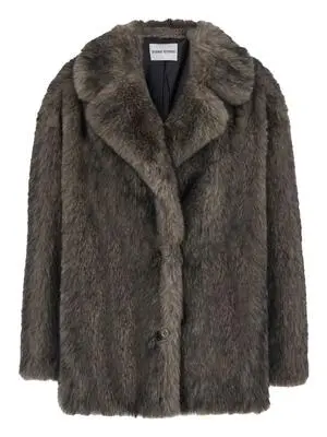 STAND STUDIO Stand Studio Angelika Faux Fux Coat Grey