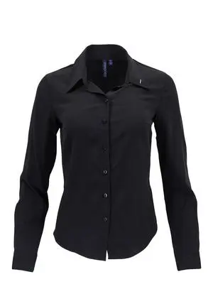 LORDS OF HARLECH Sutton Stretch Silk Long-sleeve Shirt